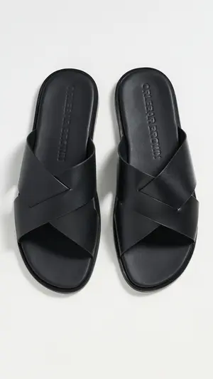 Orlebar Brown Muro Leather Sandals - Black