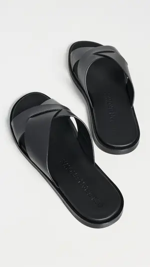 Orlebar Brown Muro Leather Sandals - Black