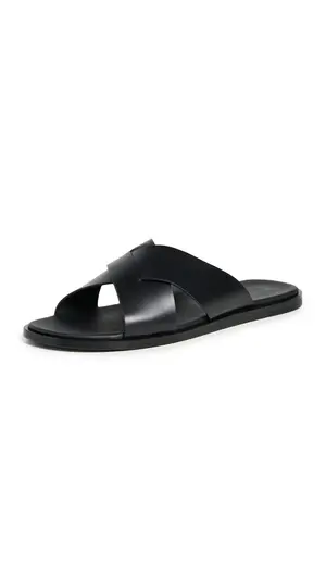 Orlebar Brown Muro Leather Sandals - Black