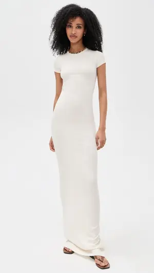 Eterne Cap-sleeve Maxi Dress