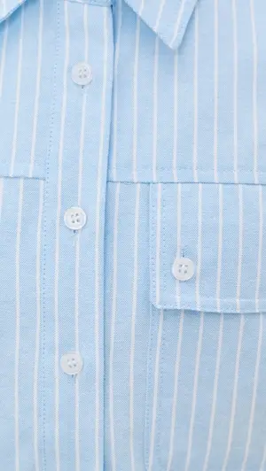 Blanknyc Sky Dive Shirt With Rolled Cuffs - Sky Dive/blue