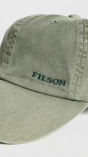 Filson Washed Low-profile Logger Cap - Washed Olive