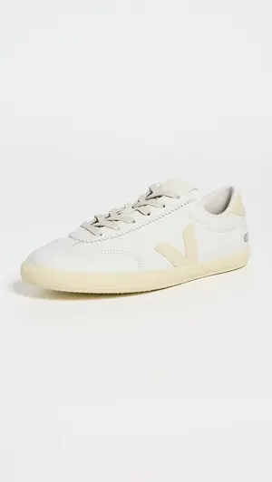 VEJA Volley Signature Leather Sneakers - White/calcaire