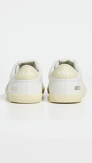 VEJA Volley Signature Leather Sneakers - White/calcaire