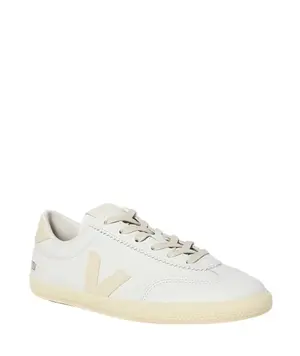 VEJA Volley Signature Leather Sneakers - White/calcaire