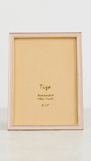 TIZO DESIGN Enameled Frame With Gold-tone Trim
