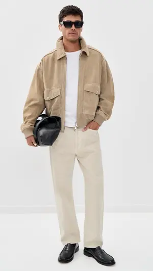 AGOLDE 90s Relaxed Straight Leg Jeans - Bone
