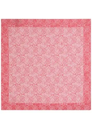 VIVIENNE WESTWOOD Graffiti Logo-monogrammed Silk And Cotton-blend Scarf - Red