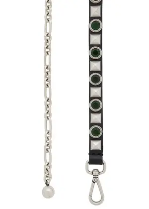 Etro Embellished Leather Chain Belt - Black
