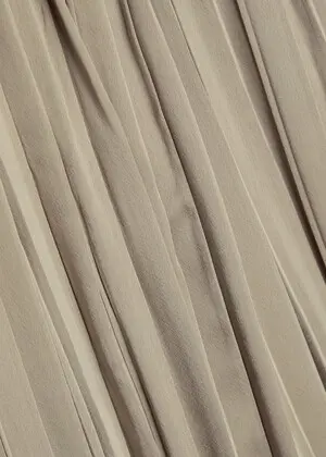 JOSEPH Pleated Satin Midi Skirt - Beige