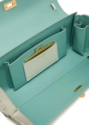 ANYA HINDMARCH Mortimer Leather Clutch - Light Blue