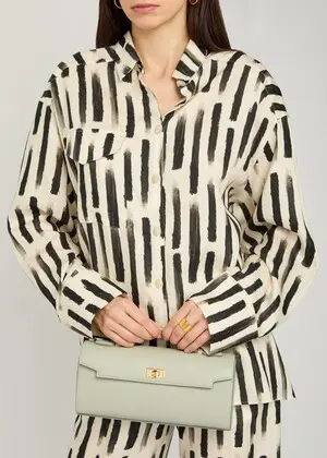 ANYA HINDMARCH Mortimer Leather Clutch - Light Blue