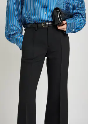 TOTEME Bootcut Cropped Twill Trousers