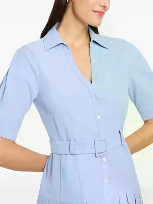 Cinq À Sept Moriah Pleated Mini Dress - Blue