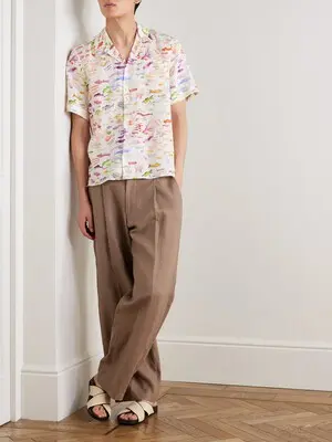 Vilebrequin Fabrice Hybert Charli Printed Linen Shirt - Neutrals