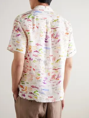 Vilebrequin Fabrice Hybert Charli Printed Linen Shirt - Neutrals