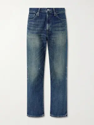 NEIGHBORHOOD Washed Straight-leg Jeans - Blue