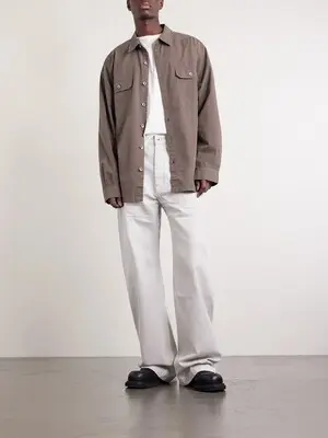 Rick Owens Jumbo Cotton-ripstop Shirt - Brown