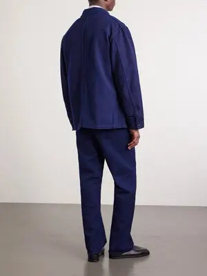 Blue Blue Japan Logo-appliquéd Sashiko Cotton-piqué Jacket