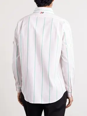 Thom Browne Striped Button-down Collar Shirt - Pink
