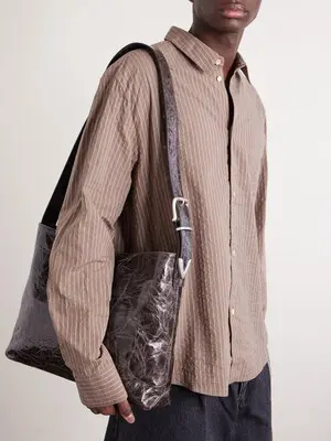 A KIND OF GUISE Crinkled Leather Tote