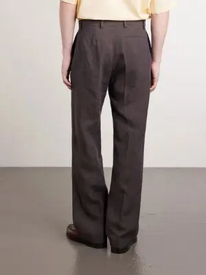 A KIND OF GUISE Linen Tailored Wide Trousers - Brown