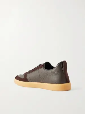 Church's Repton Textured-leather And Deerskin Sneakers - Brown