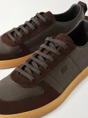 Church's Repton Textured-leather And Deerskin Sneakers - Brown