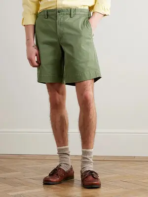 Polo Ralph Lauren Bedford Straight-leg Cotton Oxford Shorts - Green