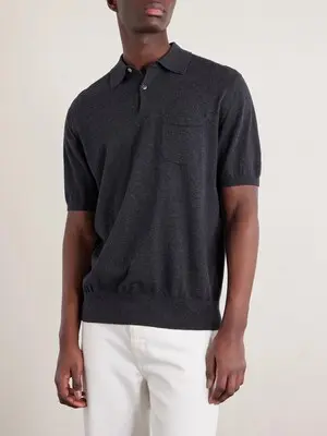Hartford Cotton And Cashmere-blend Polo Shirt