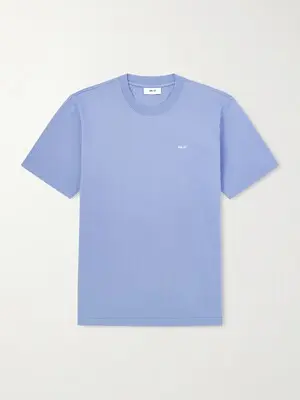 Nn07 Logo-embroidered Pima Cotton-jersey T-shirt - Blue