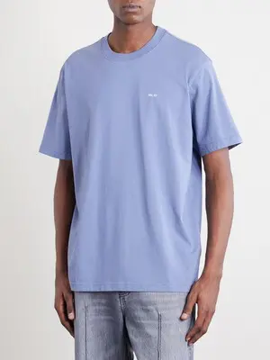 Nn07 Logo-embroidered Pima Cotton-jersey T-shirt - Blue