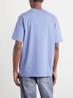 Nn07 Logo-embroidered Pima Cotton-jersey T-shirt - Blue