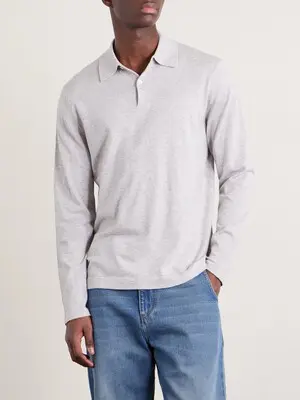 Hartford Cotton And Cashmere-blend Polo Shirt