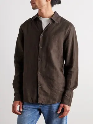 Nn07 Enzo 5708 Linen Shirt - Brown