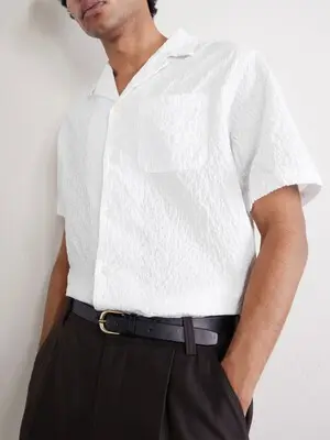 Altea Hadley Seersucker Cotton Shirt