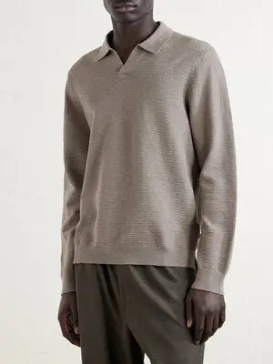 Nn07 Paul 60019 Ribbed Organic Cotton Polo Shirt - Brown