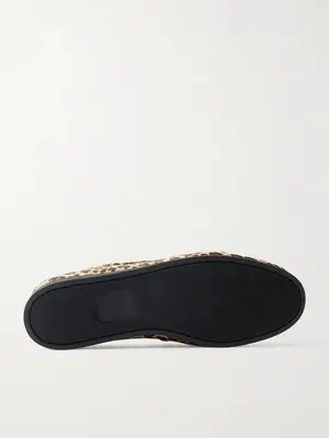 VINNY'S Boatman Leopard-print Boat Shoes