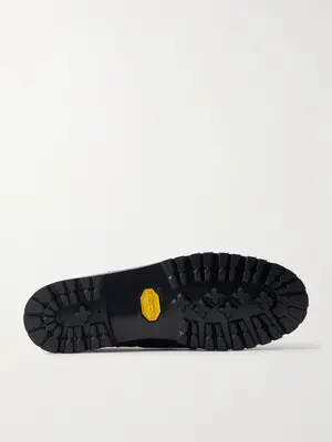 VINNY'S Aztec Leather Boat Shoes - Black