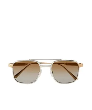 Cartier Santos Aviator-style Sunglasses - Silver
