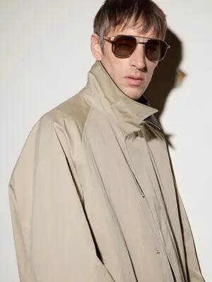 Cartier Santos Aviator-style Sunglasses - Silver