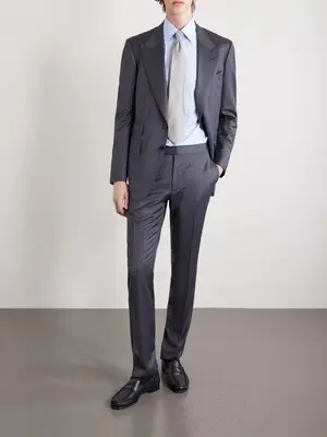 TOM FORD Cotton-poplin Shirt - Blue