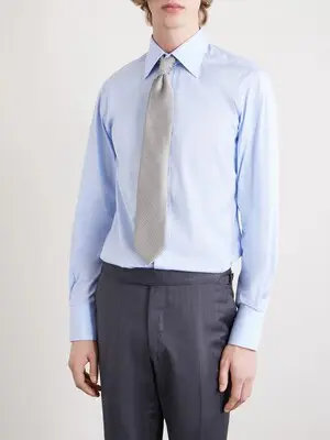 TOM FORD Cotton-poplin Shirt - Blue