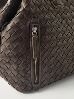 Officine Creative Armour 019' Woven Leather Weekend Bag - Brown