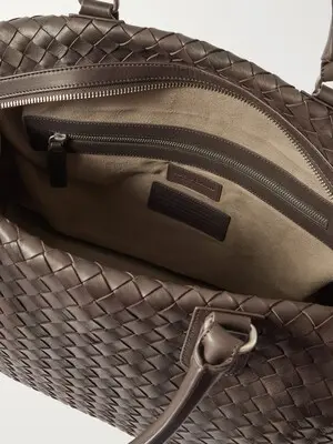 Officine Creative Armour 019' Woven Leather Weekend Bag - Brown