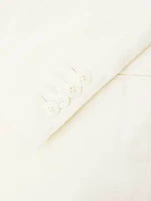 SAMAN AMEL Linen Suit Jacket - Neutrals