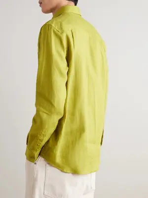 Vilebrequin Caroubis Linen Shirt - Green