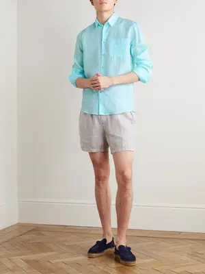 Vilebrequin Caroubis Linen Shirt - Blue