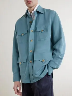Rubinacci Safari Overshirt - Blue