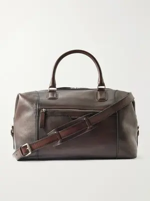 Officine Creative Full-grain Leather Weekend Bag